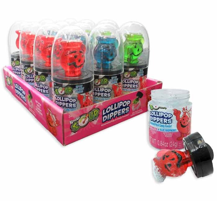 Kool Aid Sour Deco Lollipop Candy Powder Dip .84 oz 12 ct | Long Island ...
