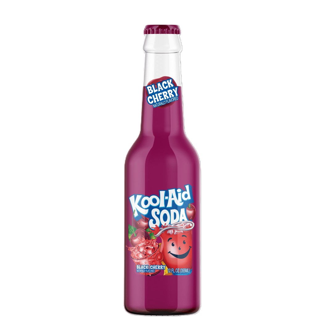 Kool Aid Soda Black Cherry 12 oz Glass 3 Pack | Long Island Candy Factory