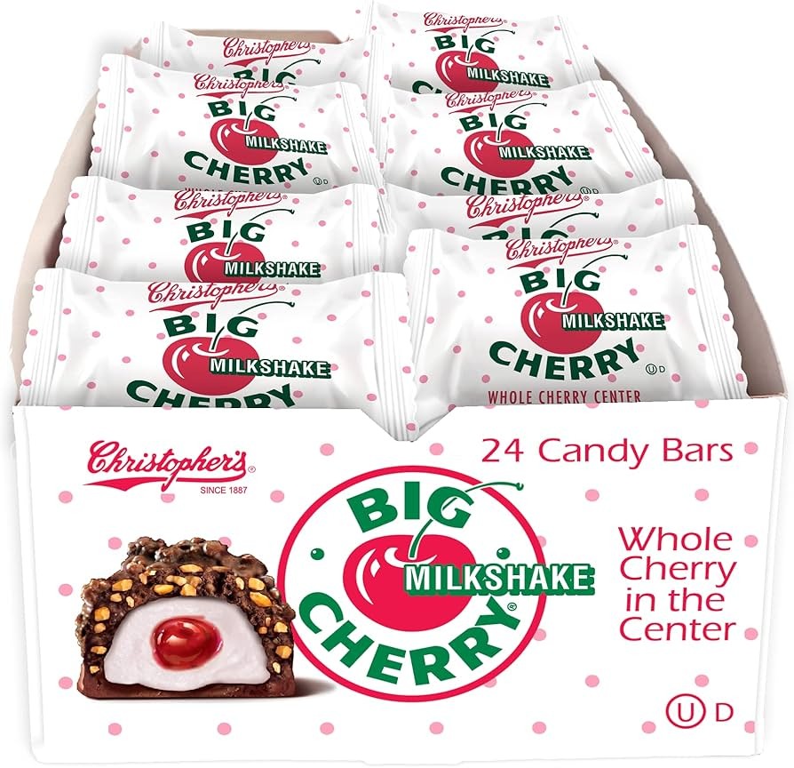 Christophers Big Cherry Milkshake Cordial Chocolate Bar 1.75 oz 24 ct ...