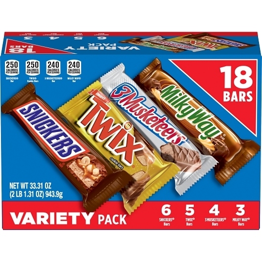 Snickers Twix Milky Way Musketeers 18 ct Chocolate Variety Pack | Long ...