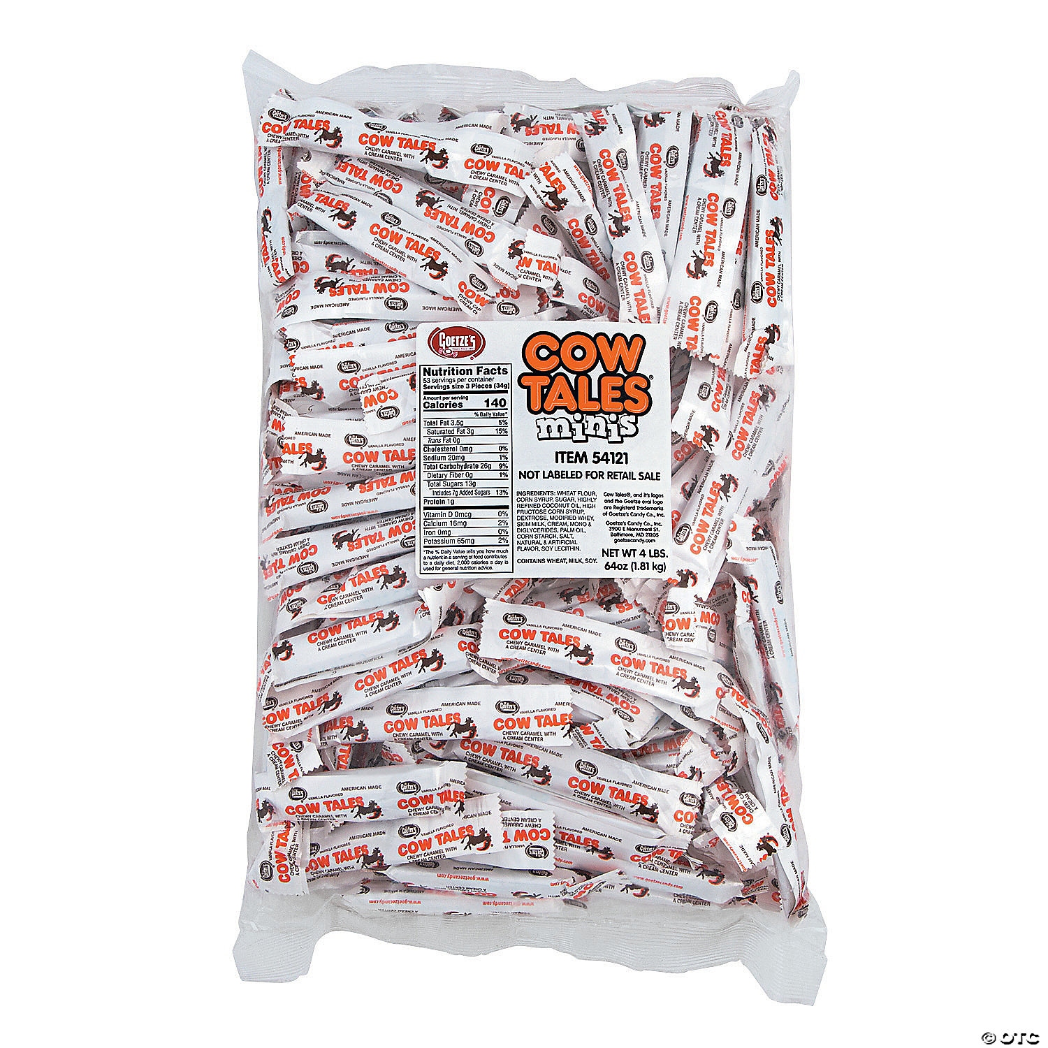 Goetze Mini Cow Tales Vanilla Caramel Candy 4 lb | Long Island Candy ...