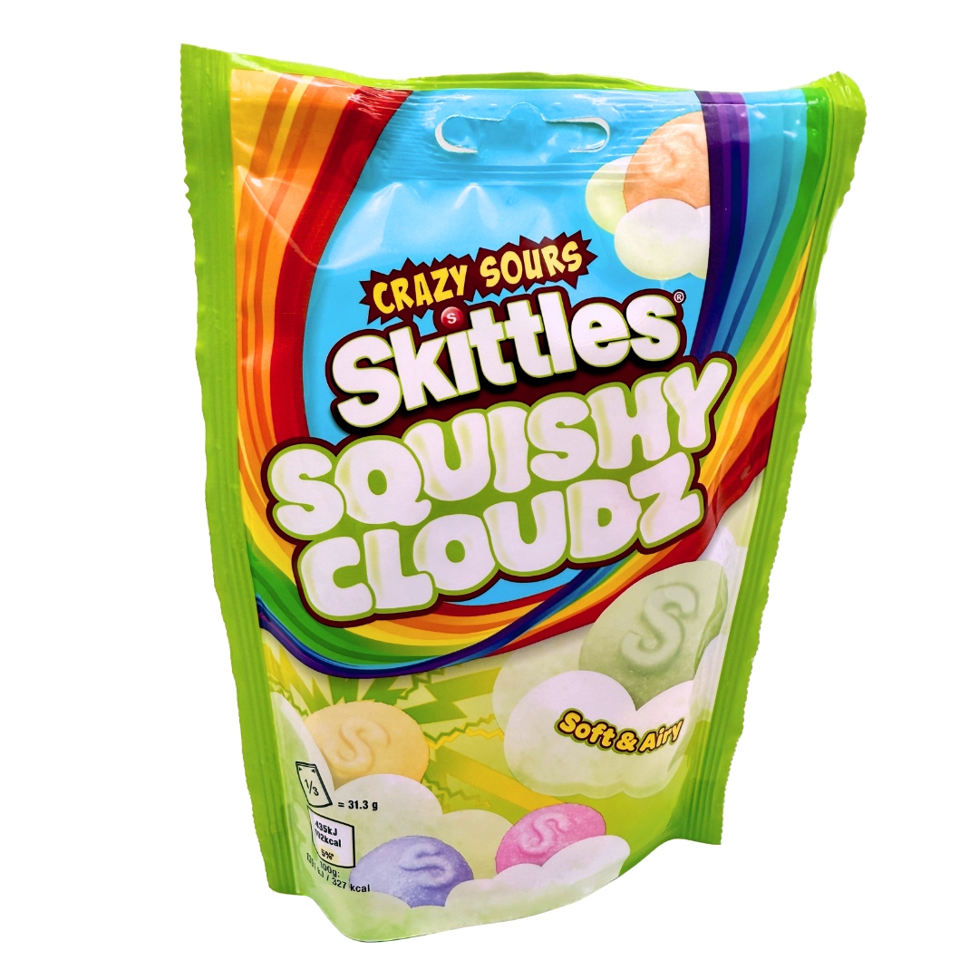 Skittles Squishy Cloudz SOUR Soft Airy Gummy Candy 3.5 oz | Long Island ...