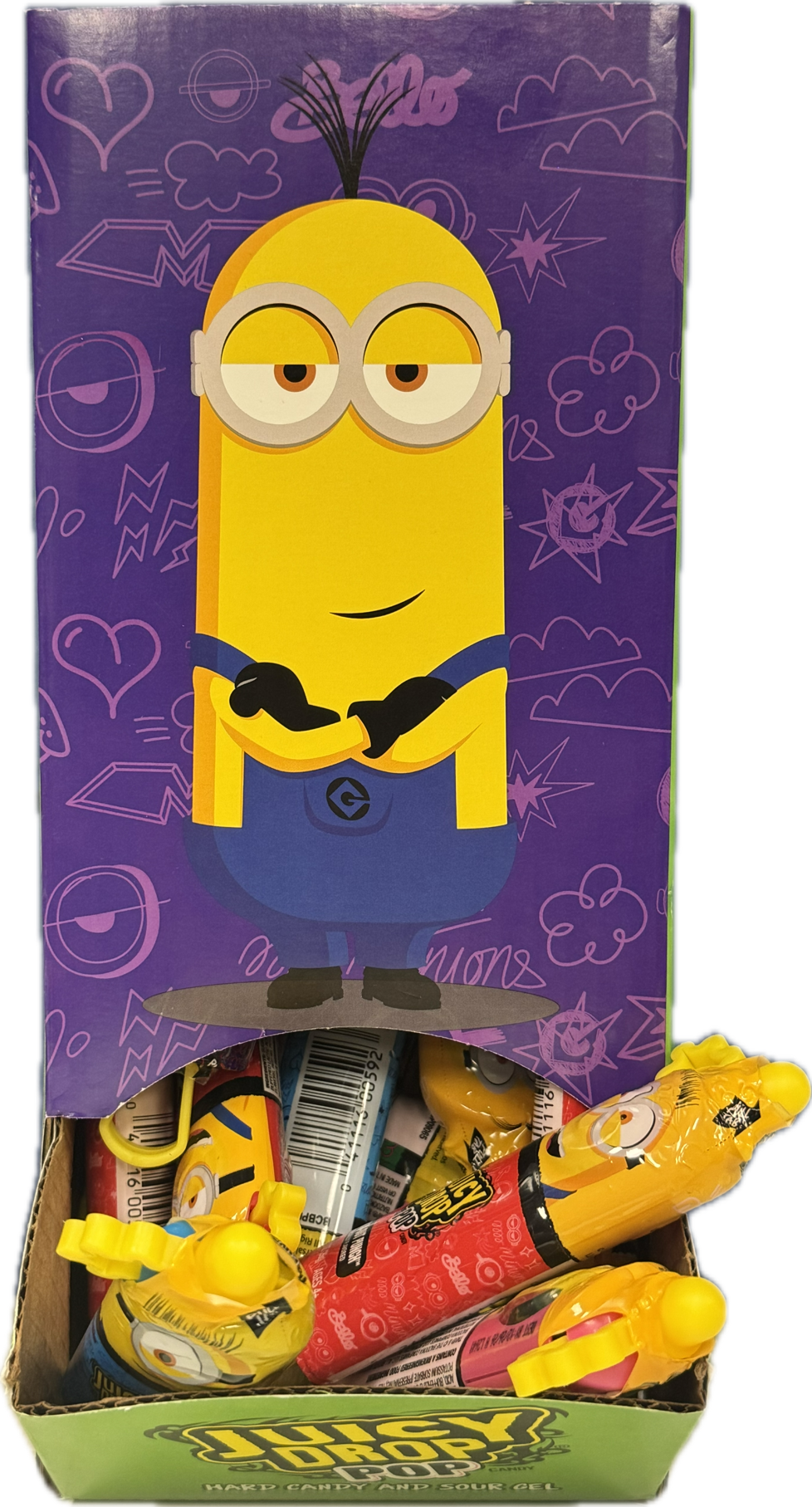 Minions Juicy Drop Pop Candy & Sour Gel 24 ct Changemaker | Long Island ...