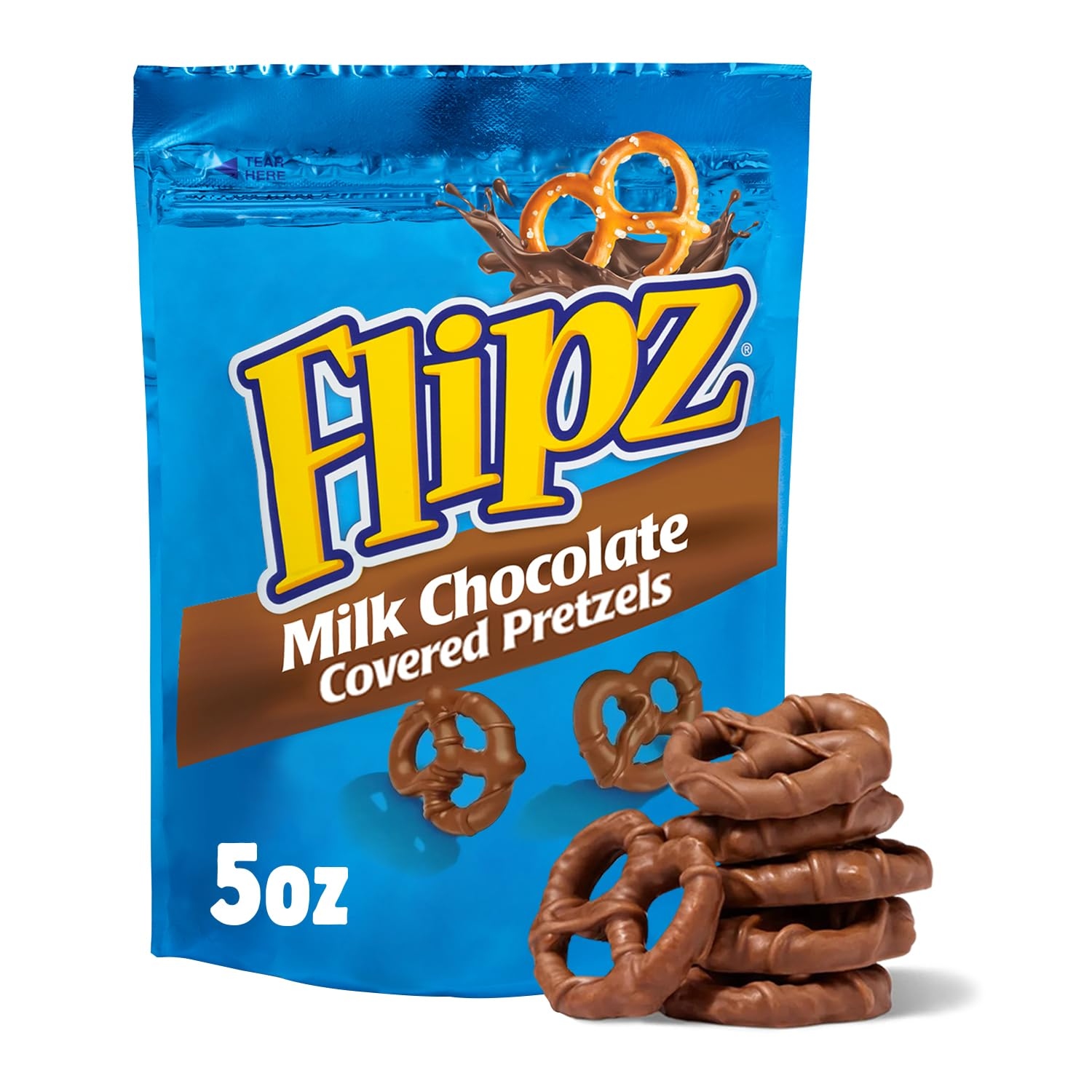 Flipz Milk Chocolate Covered Pretzel 5oz 6ct | Long Island Candy Factory
